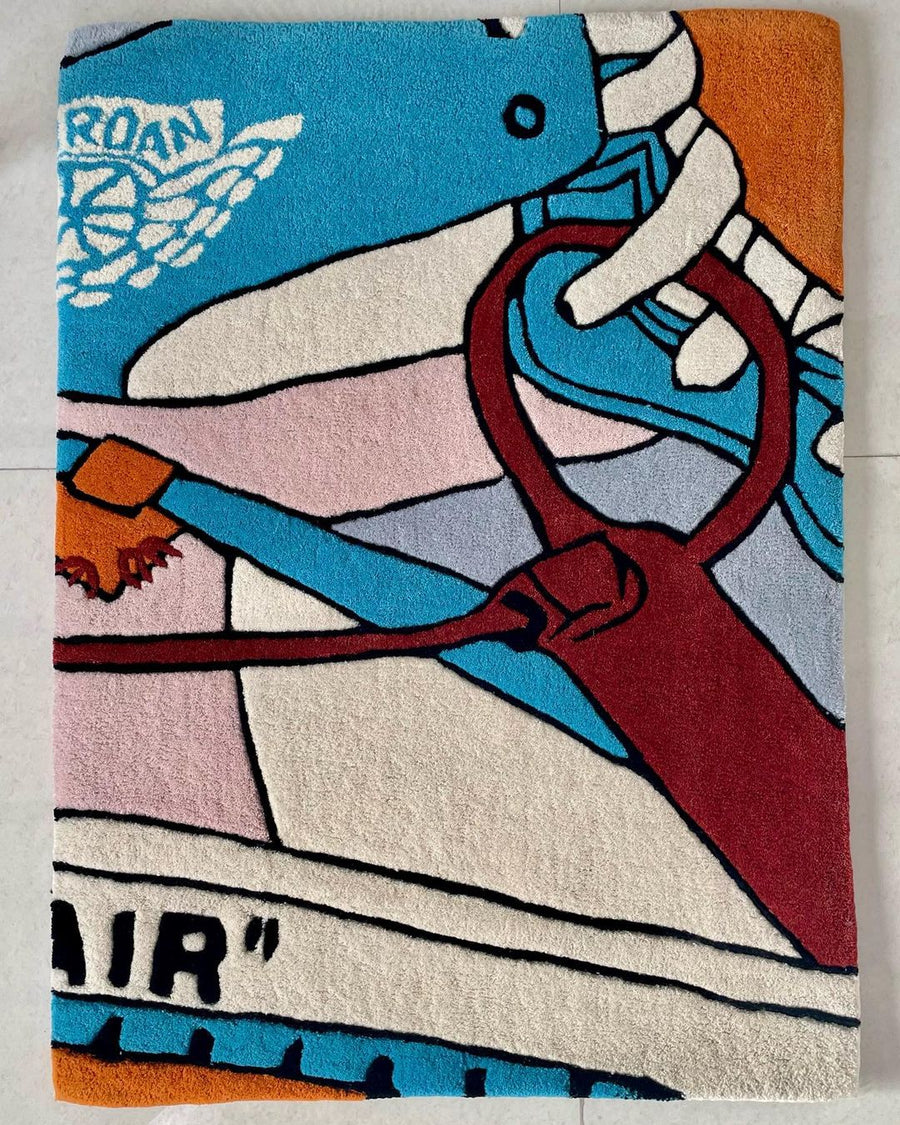 AIR JORDAN 1 UNC OFF WHITE RUG – Furniturly