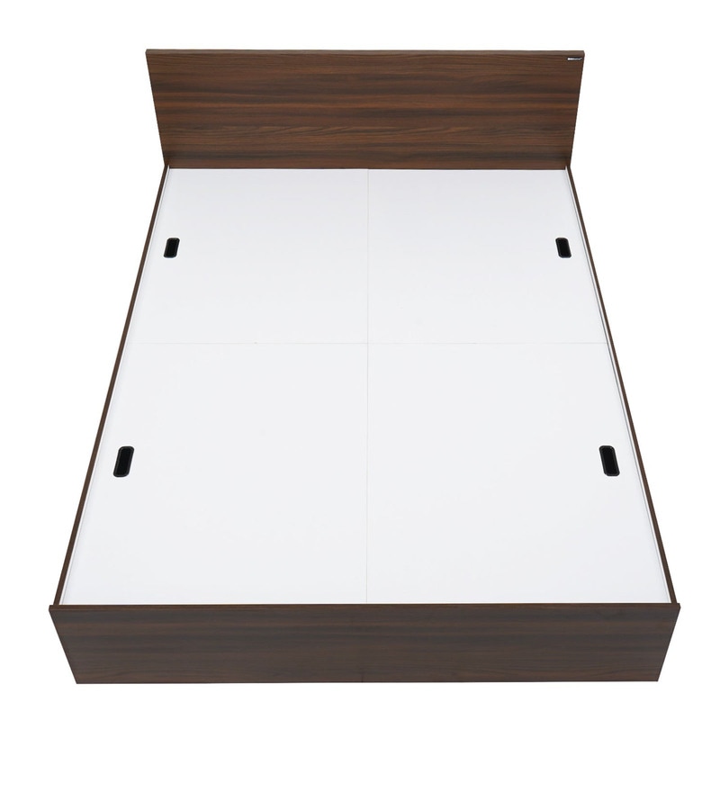 Arthur Queen Size Bed with box storage in Walnut Finish – Furniturly