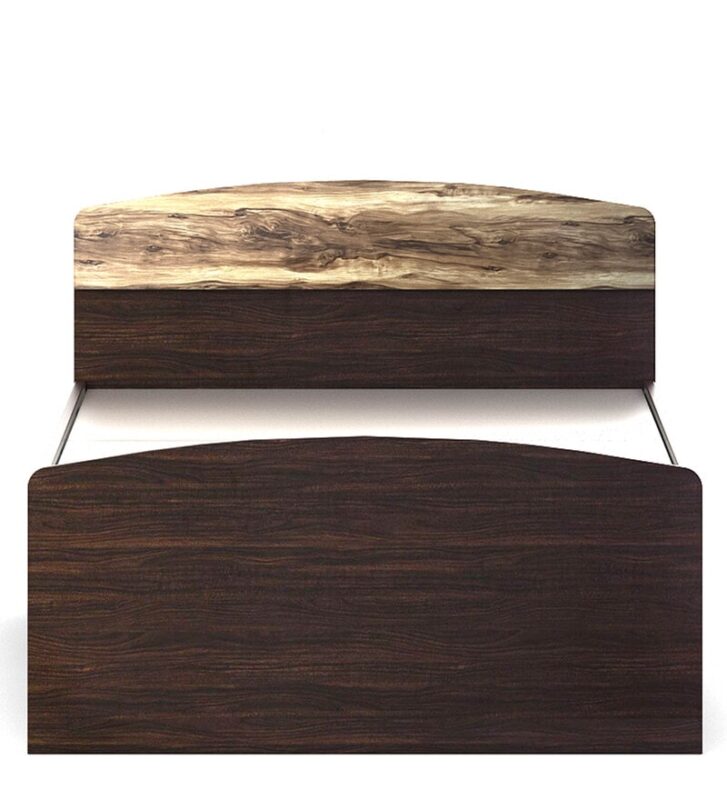 Ornet Single Bed In Walnut Finish – Furniturly